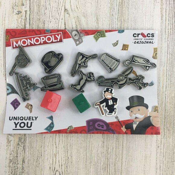 CROCS | Accessories | Crocs Jibbitz 3pack Hasbro Monopoly Board Game ...